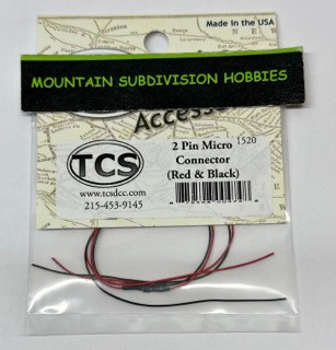 TCS 1520 2-Pin Micro Connector with Red/Black wires - Mountain ...