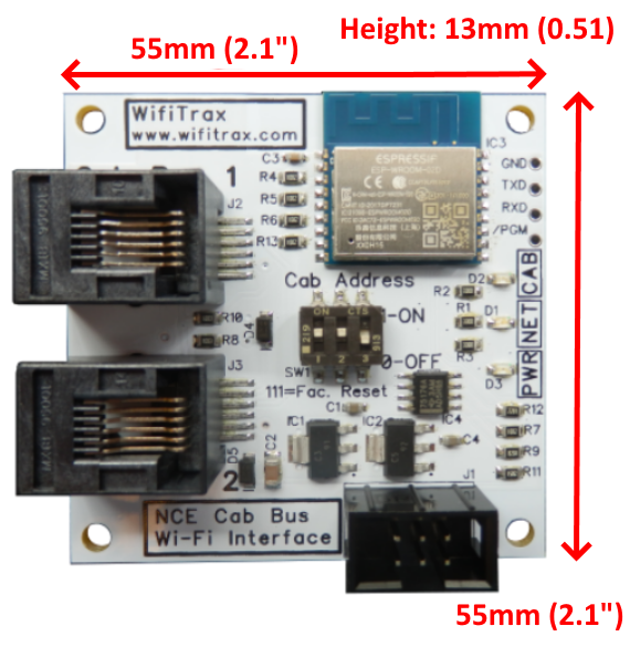 WFD-30 NCE Cab Bus Wi-Fi Interface Module - Mountain Subdivision Hobbies