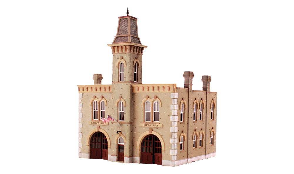 Fire Station No. 3 - HO Scale Kit - Mountain Subdivision Hobbies