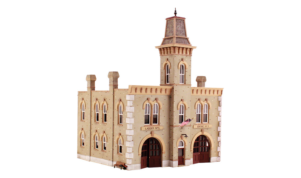 Fire Station No. 3 - HO Scale Kit - Mountain Subdivision Hobbies