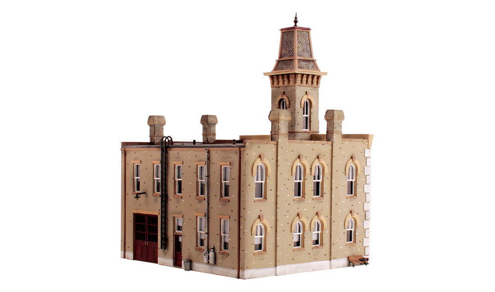 Fire Station No. 3 - HO Scale Kit - Mountain Subdivision Hobbies