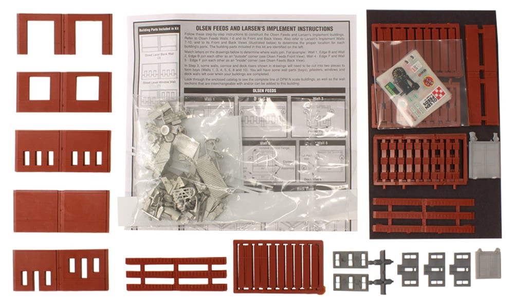 Olsen Feed & Larsen's Implement - N Scale Kit | DPM Gold - Mountain ...