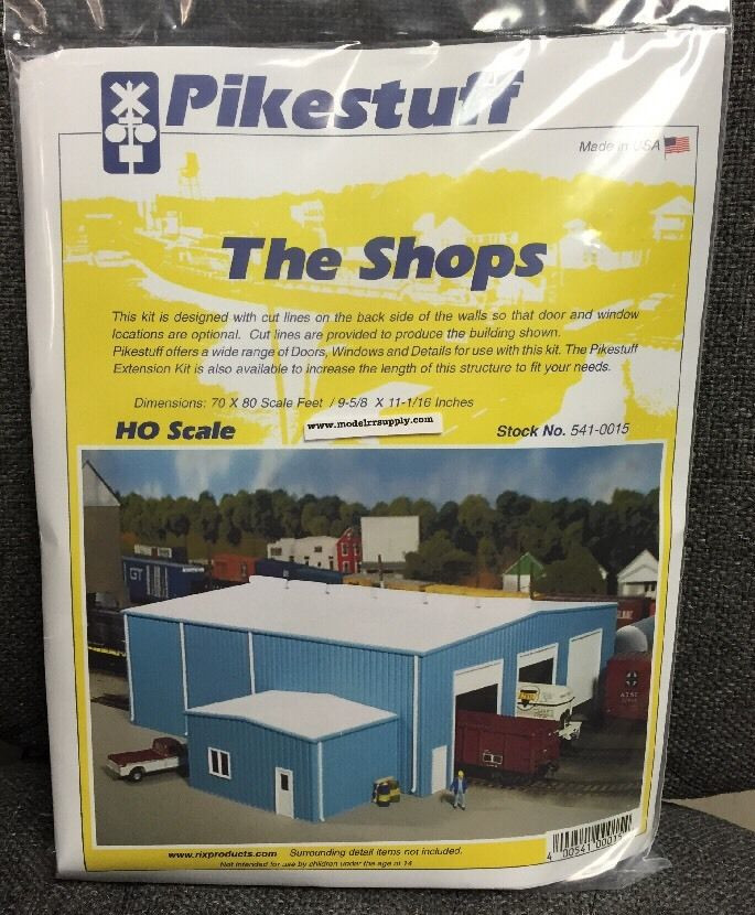 Pikestuff 15 HO "The Shops" with add-on office (Kit) - Mountain ...