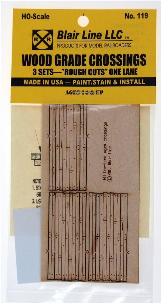 Blair Line 119 Laser-cut One-lane "Rough Cut" Wood Grade Crossings ...