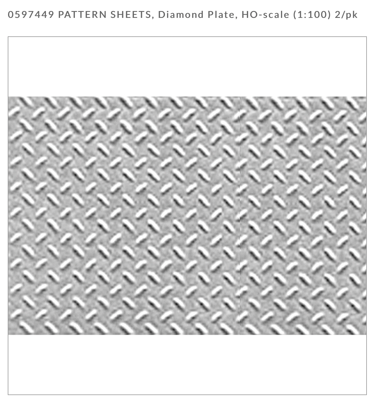 JTT 97449 Pattern Sheets - Diamond Plate - HO Scale - 2/pkg - Mountain ...