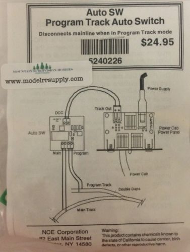 NCE 226 AUTO SW Power Cab programming track switch - Mountain ...