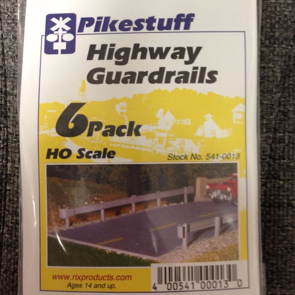 Pikestuff 13 Highway Guardrails kit 6 pack HO Scale - Mountain ...