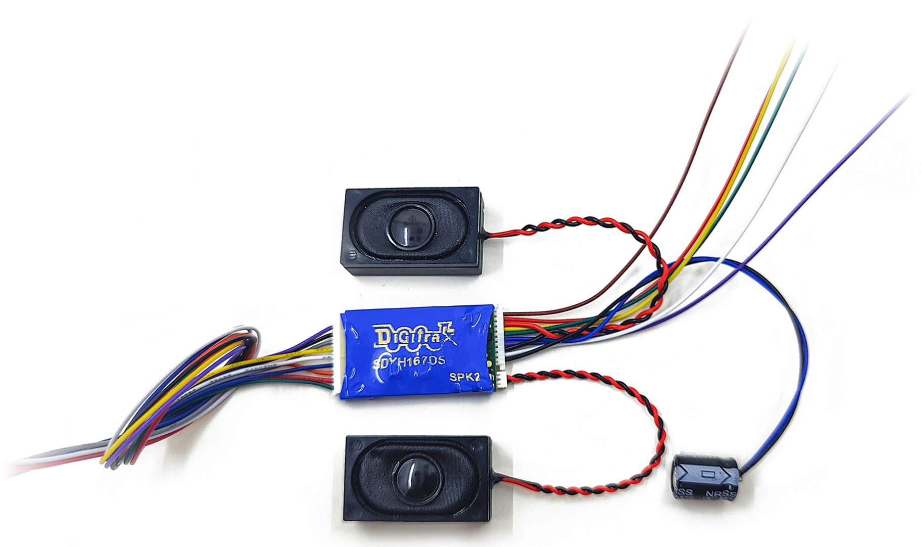 Digitrax SDYH167DST HO DCC Sound Decoder & Dual speakers SoundFX V3 ...