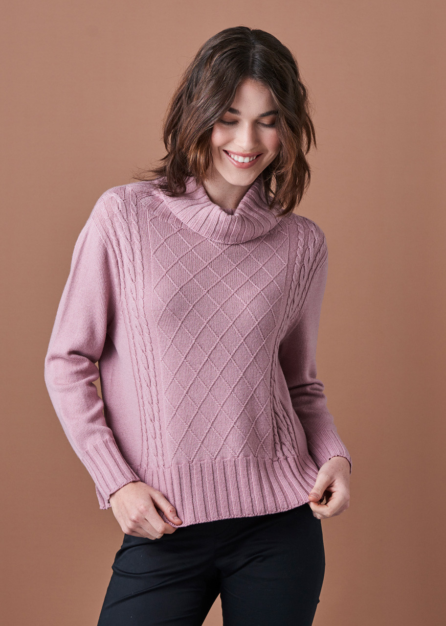 Saskia Jumper - Merino Wool - Rosewood - uimi