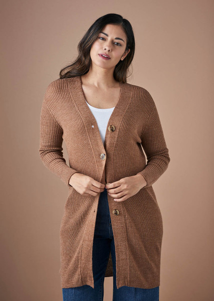 August Cardigan - Merino Wool - Gingerbread - uimi