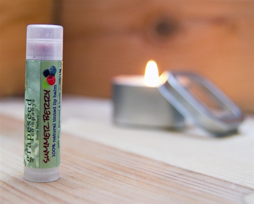 Berry Shimmer 100% Natural Tinted Lip Balm | The Grapeseed Company