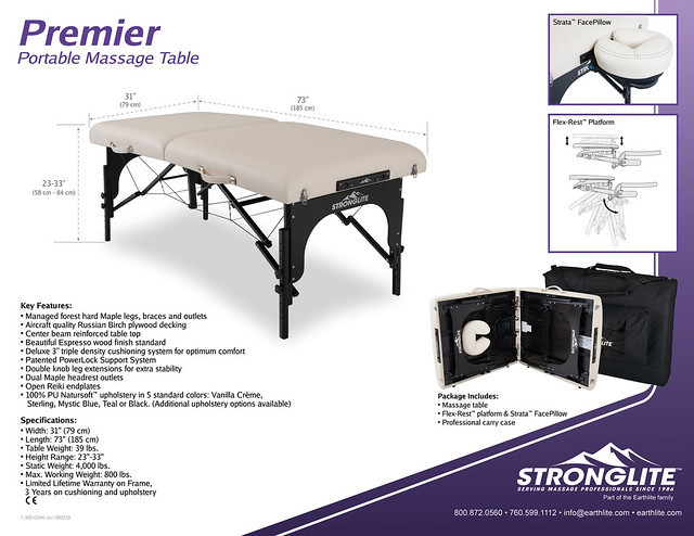 Stronglite - Premier Massage Table Package (Free Shipping)