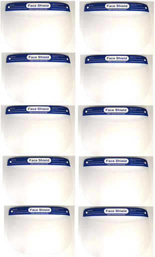 Face Shield Direct Splash Protection (10 Count)