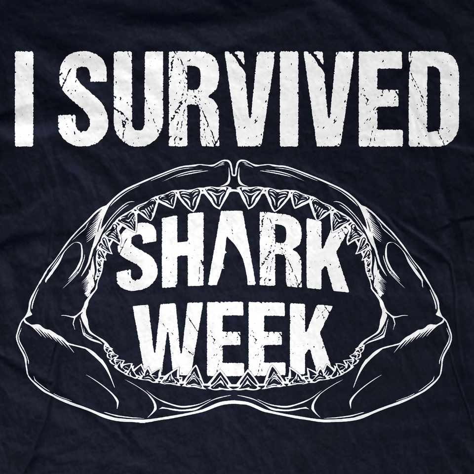 I Survived Shark Week! T-Shirt | FAT-Tee.com