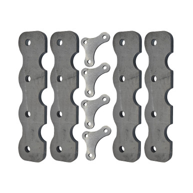 Set of 2 Adjustable Shock Tabs – 3/8" Thick, CNC Laser Cut, 2 Corners