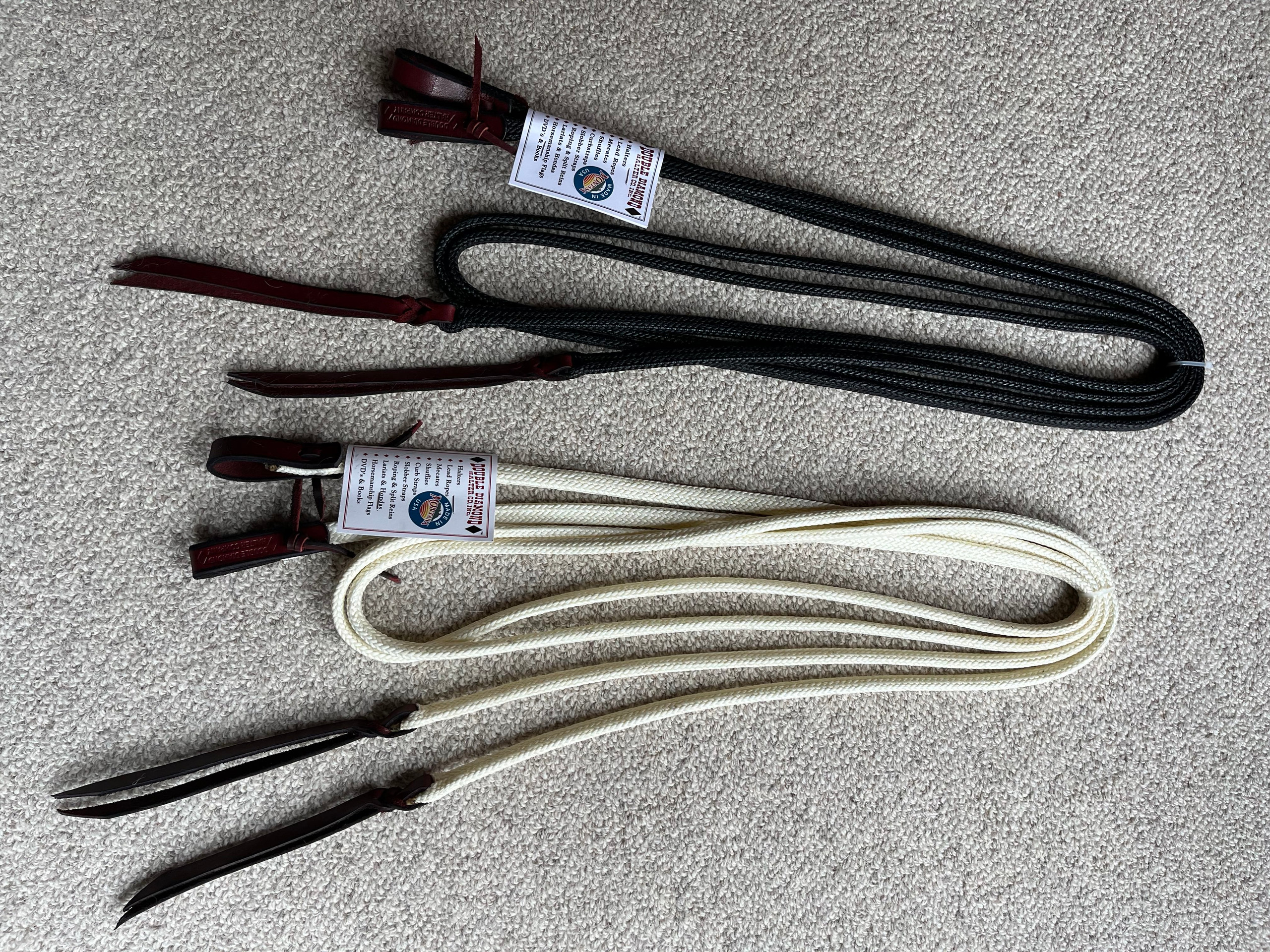 1/2" Flat Waxed Split Western Reins DD-4901