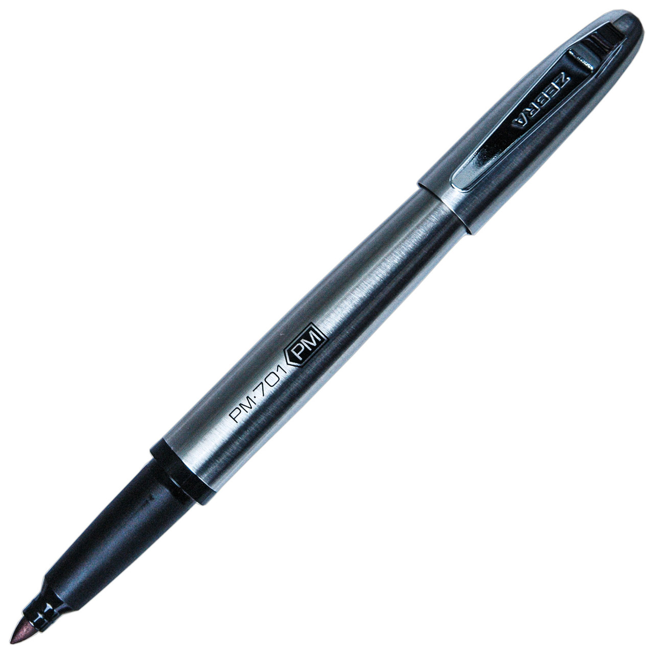 Zebra 65111 PM-701 Black Ink Stainless Steel Barrel Permanent Marker ...