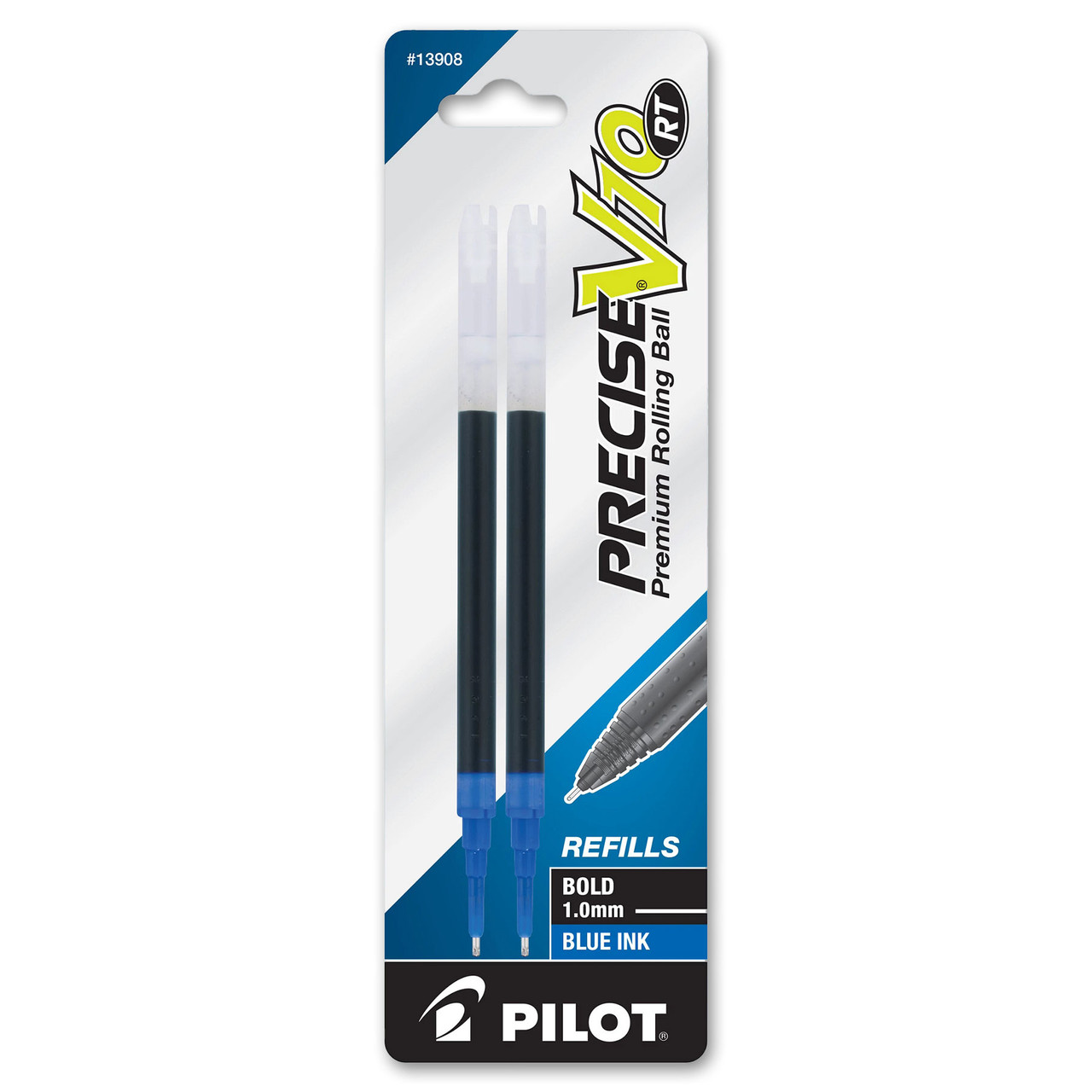 Pilot 13453 Precise V10 RT, Blue Ink, 1.0mm Bold Point Rolling Ball Pen ...