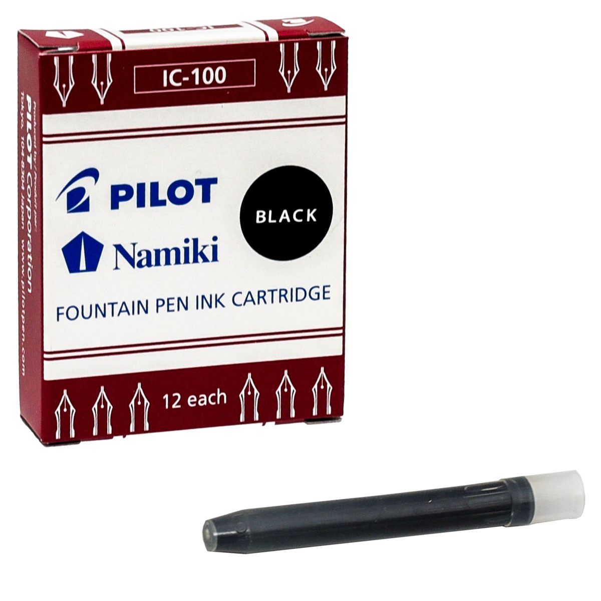 Pilot 69101 Namiki Fountain Pen Ink Cartridge IC-100, Blue Ink, Pack of ...
