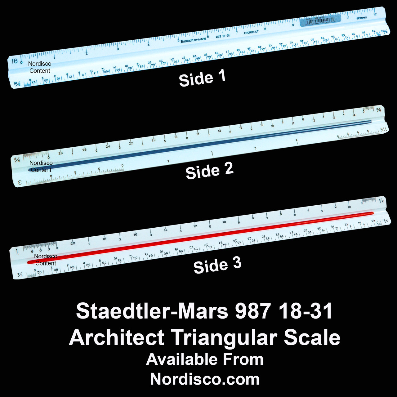Staedtler Mars 987 18-31 Architect Triangular Scale | Nordisco.com