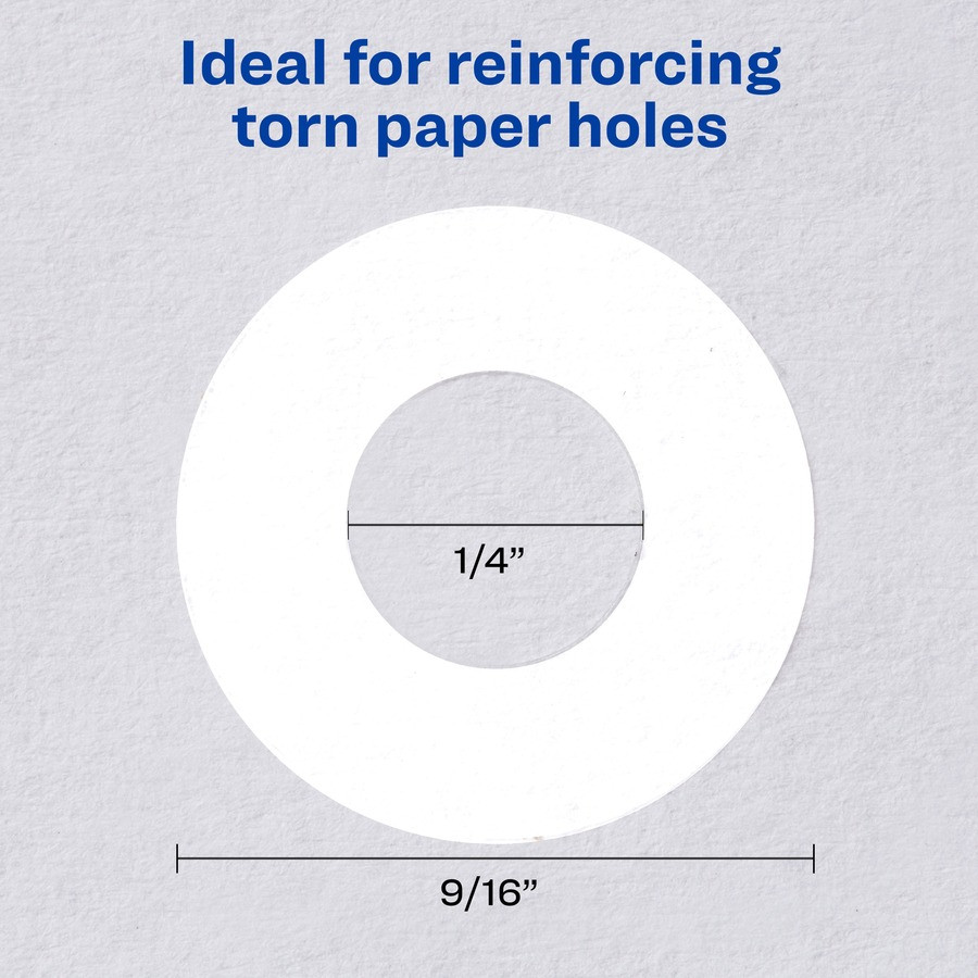 Avery 05720 White Self-Adhesive Reinforcement Labels | Nordisco.com