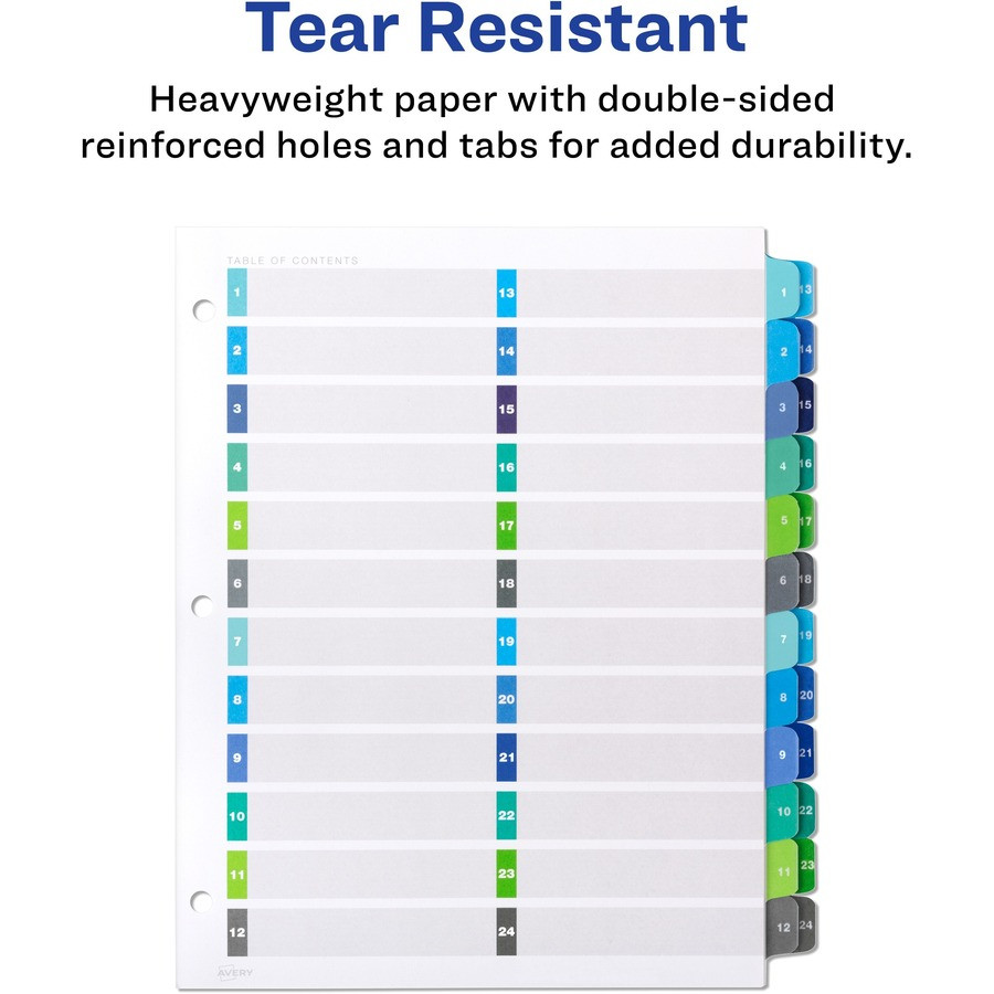 Avery 11321 Two-Column Table Contents Dividers w/Tabs | Nordisco.com