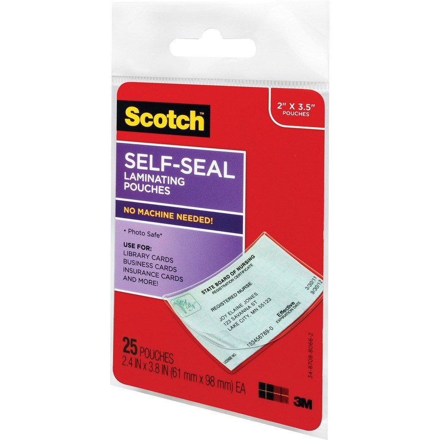 Scotch LS851G Self-sealing Laminating Business Card Pouches | Nordisco.com