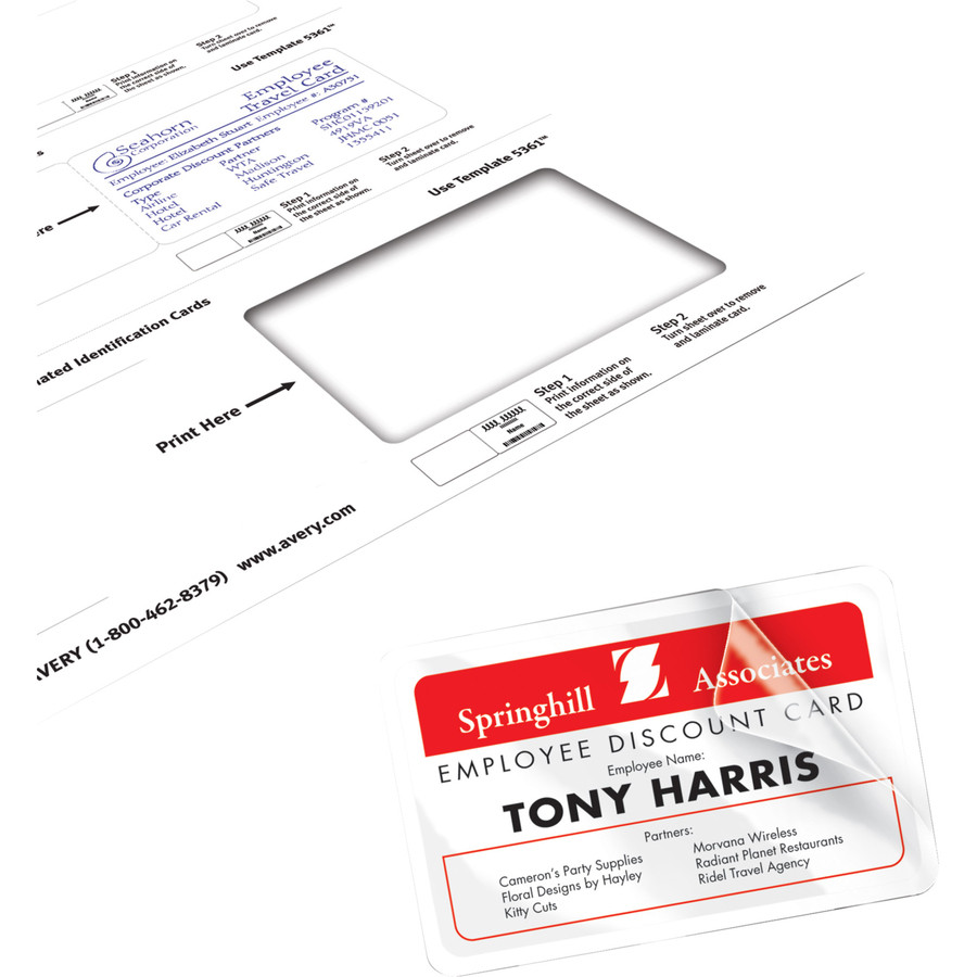 Avery 5361 Laminated I.D. Cards | Nordisco.com
