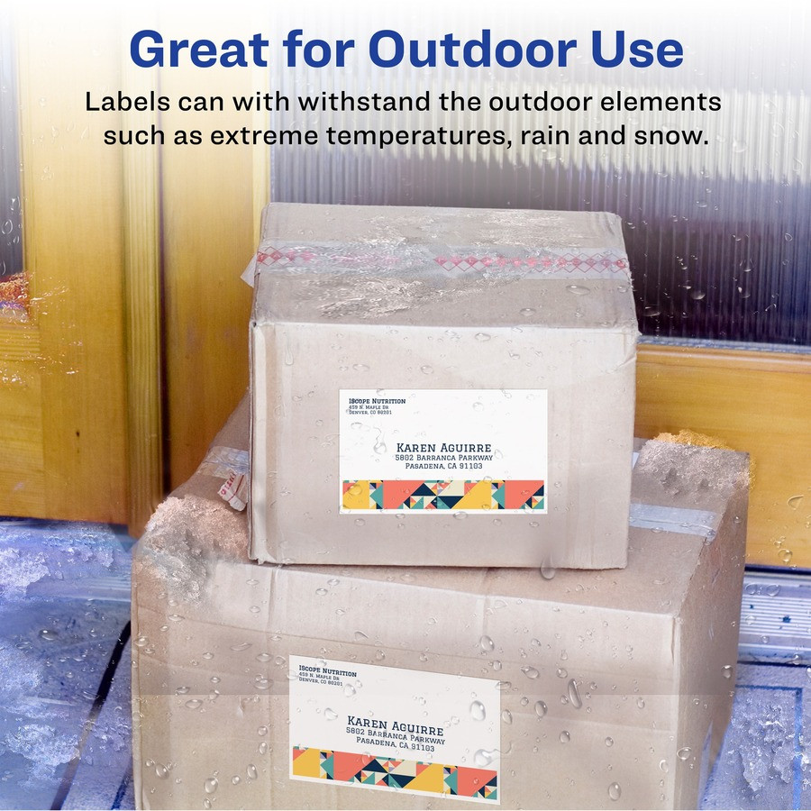 Avery 5526 Weatherproof Mailing Labels | Nordisco.com