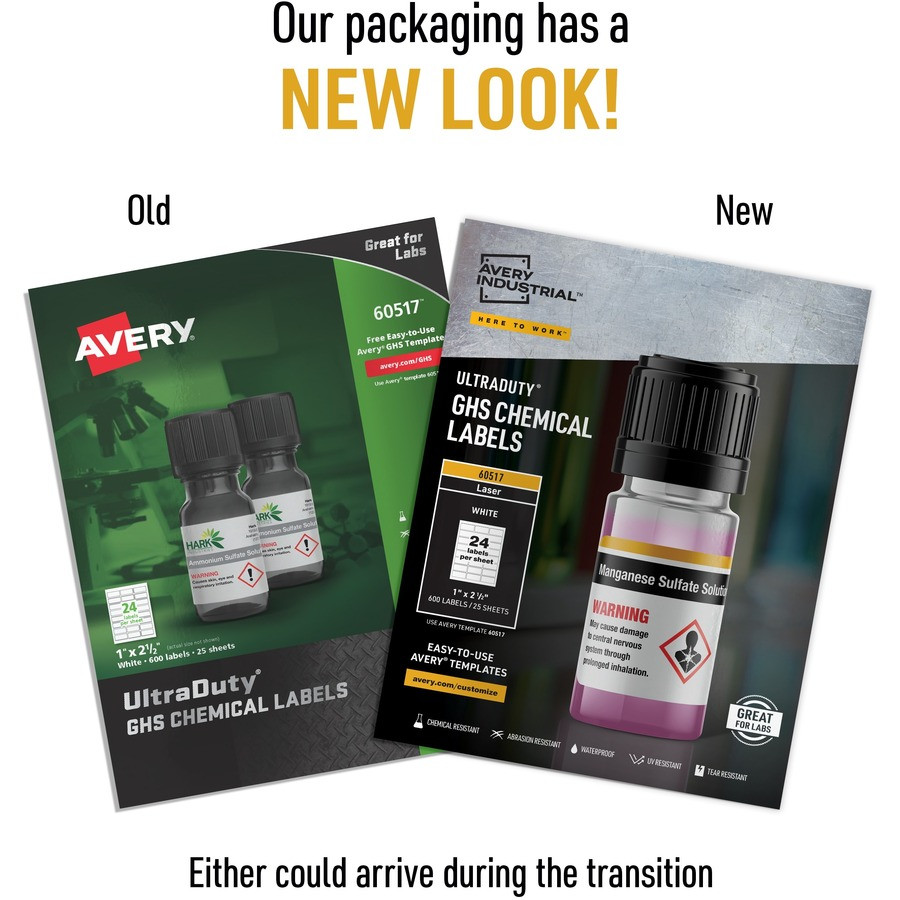 Avery 60517 UltraDuty Chemical Label | Nordisco.com
