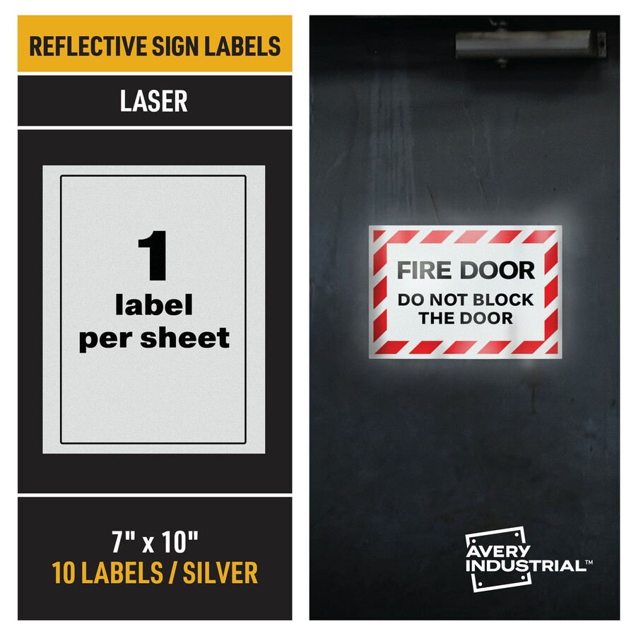 Avery 61582 Reflective Sign Labels | Nordisco.com