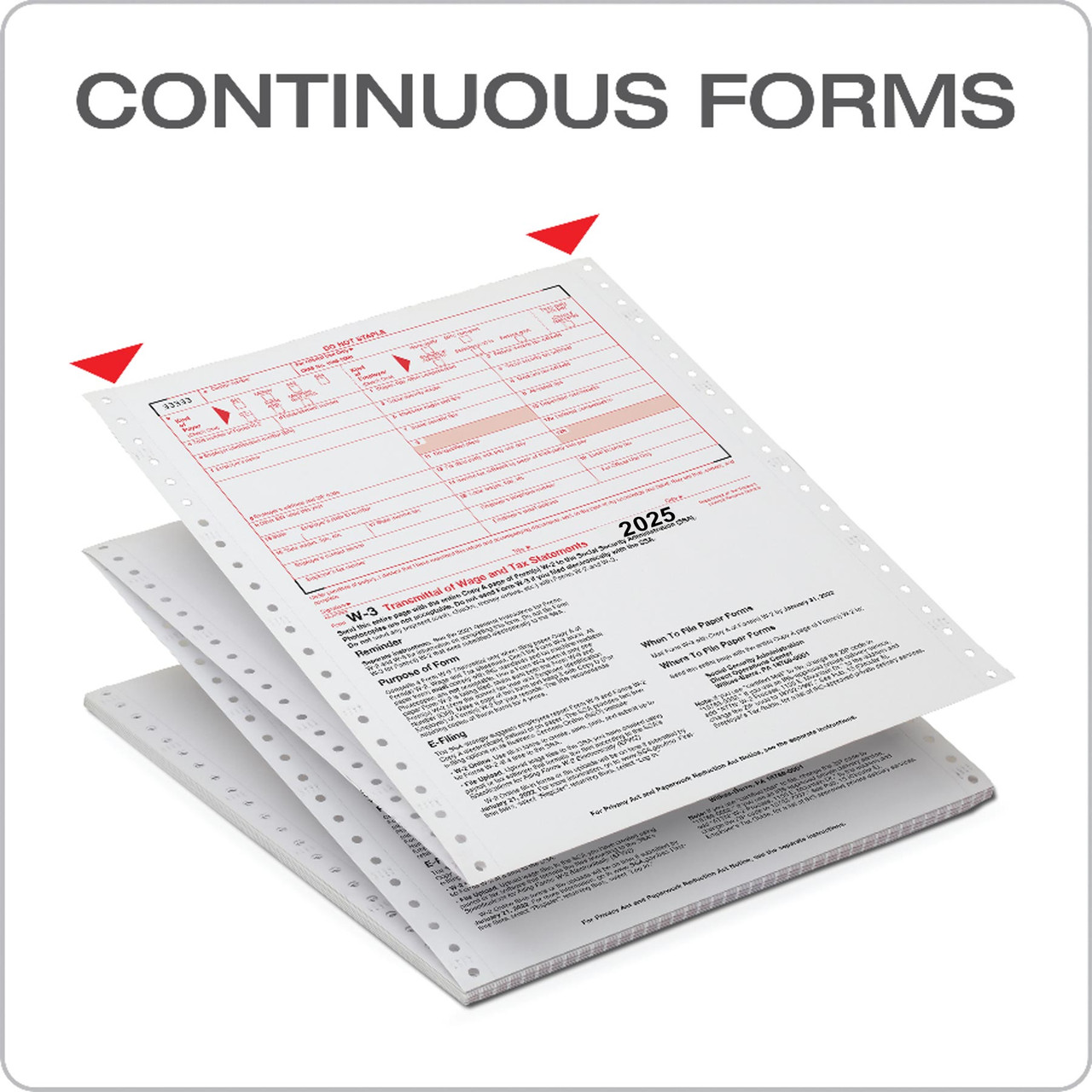 2025 Adams 2203 W-3 Summary Continuous Forms 2-Part