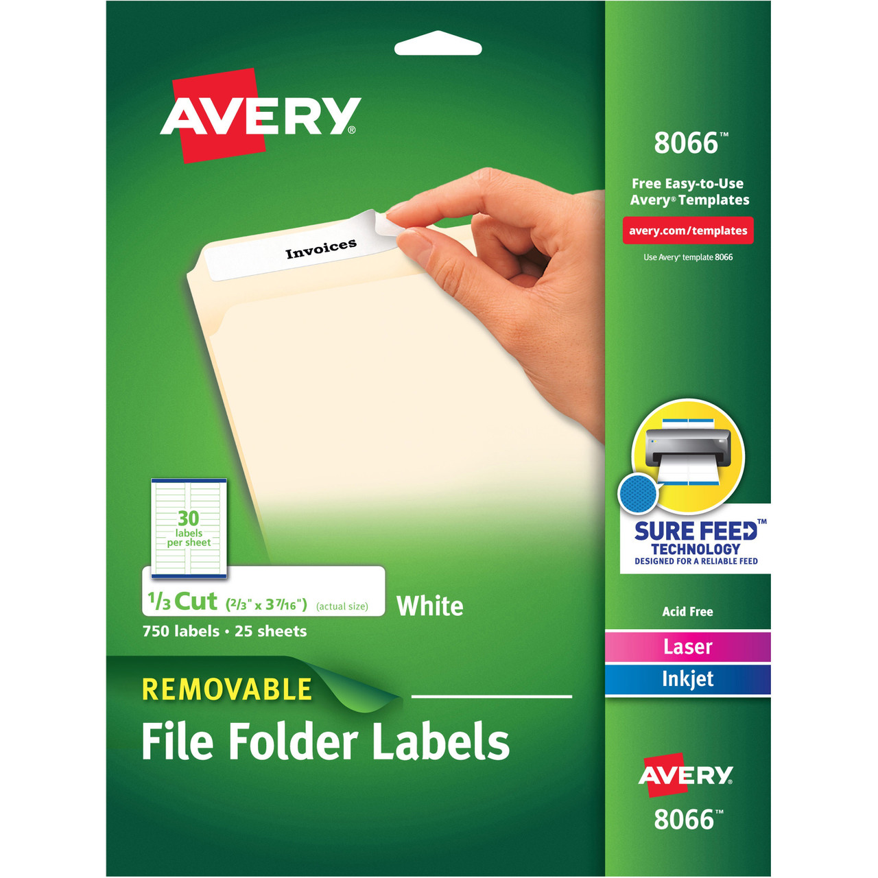 Avery 8066 Removable File Folder Labels | Nordisco.com