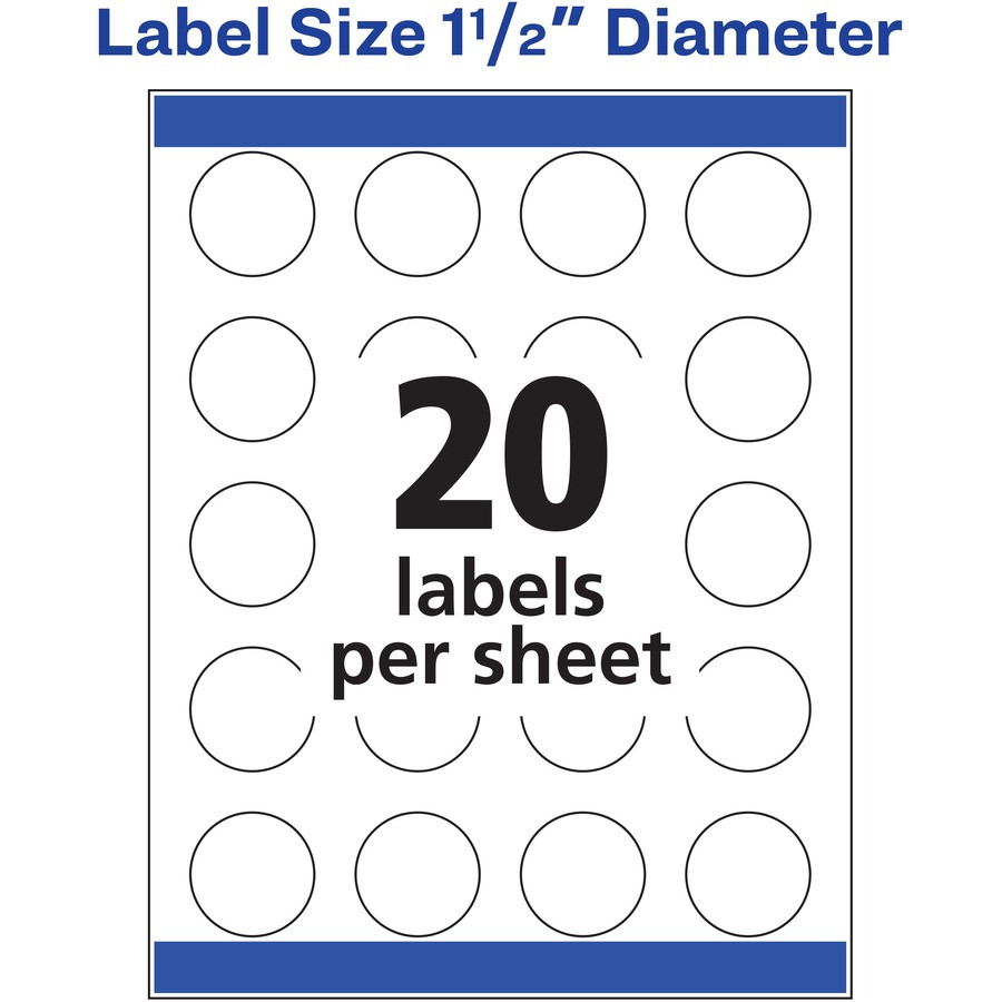Avery 8293 High Visibility Round Labels | Nordisco.com