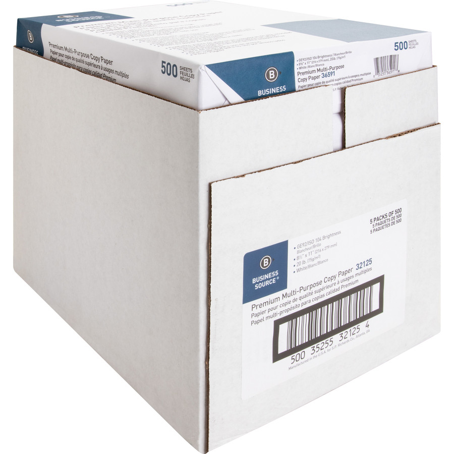 Business Source 32125 Premium Multipurpose Copy Paper | Nordisco.com