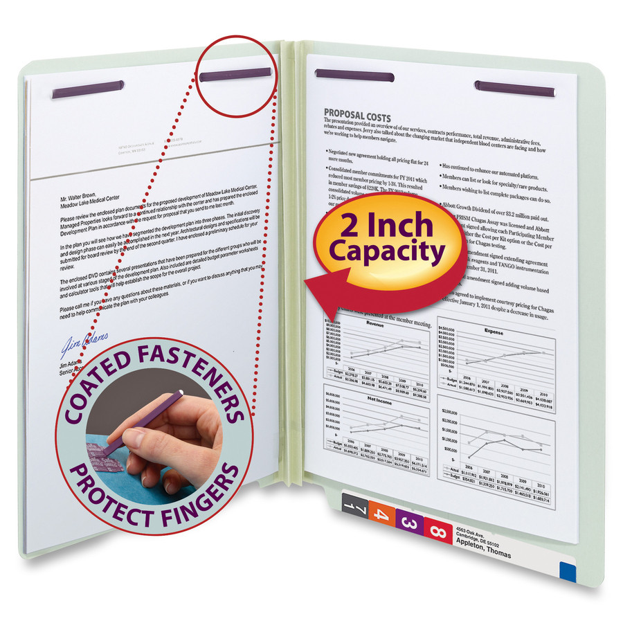Smead 34715 File Folders with SafeSHIELD Fasteners | Nordisco.com