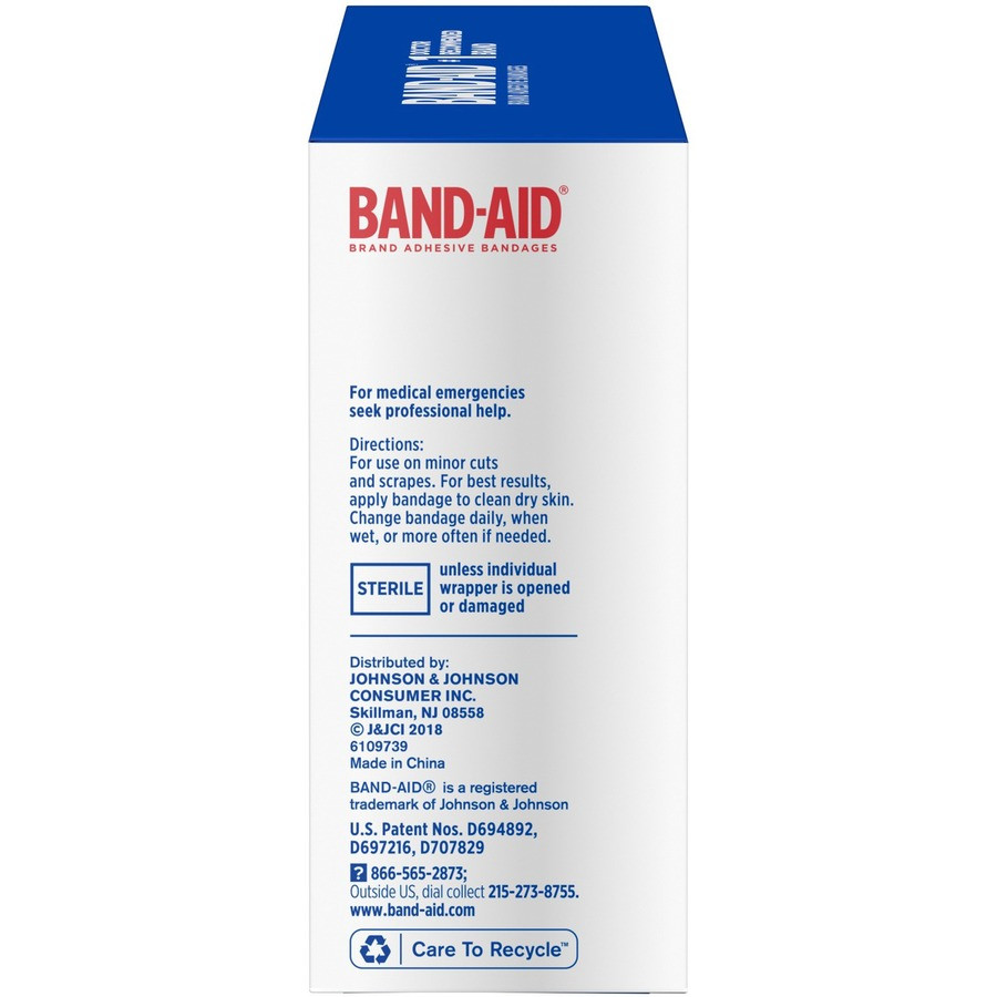 Band-Aid 115078 Flexible Fabric Adhesive Bandages, Assorted Sizes, Box ...