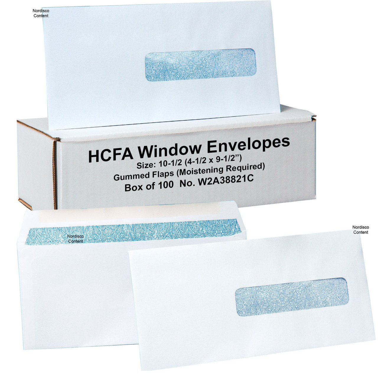 HCFA Envelopes W2A38821C, Window Style, 4-1/2 x 9-1/2", Gummed Flaps ...