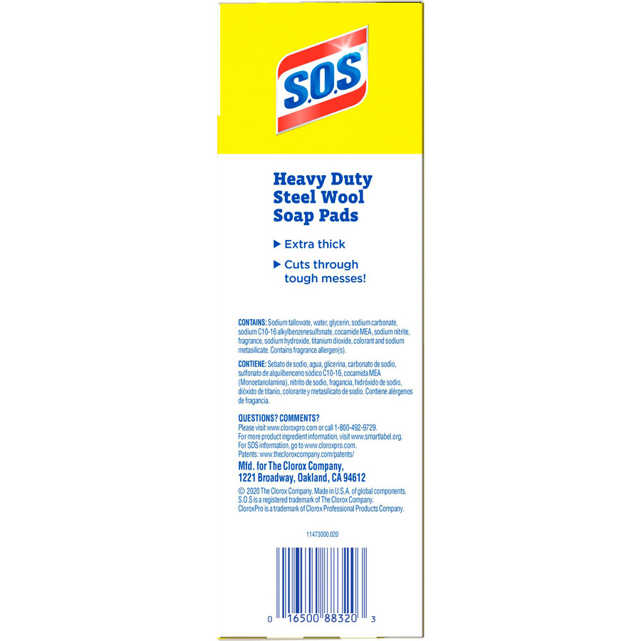 S.O.S 88320CT Clean 'n Toss Steel Wool Soap Pads | Nordisco.com