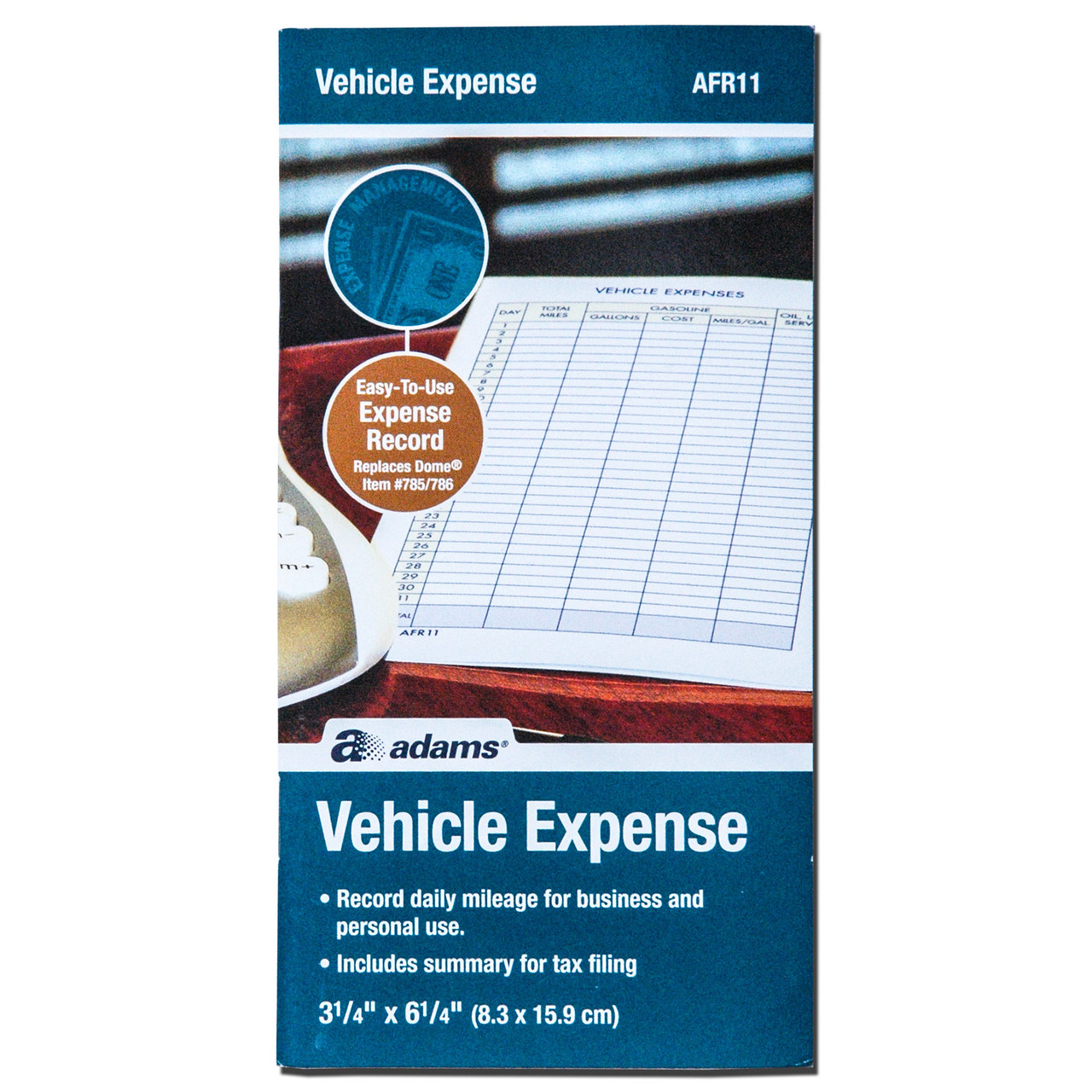 Adams AFR11 Vehicle Expense Journal 3-1/4 x 6-1/4"