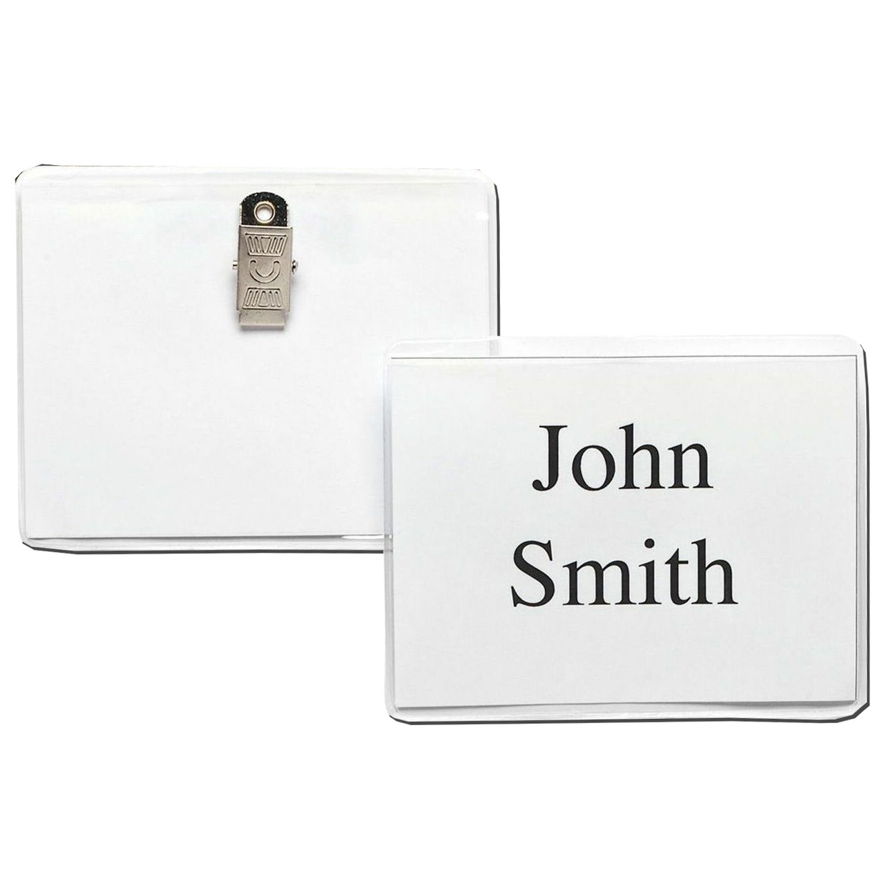 Business Source 19180 Clip on Name Badges , 2-1/4 x 3-1/2", Box of 50 ...
