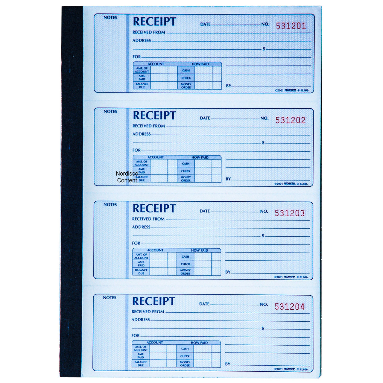 Rediform 8L806 Money Receipt Book, 2-Part, 200 Carbonless Sets ...