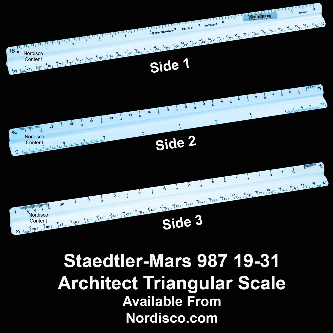Staedtler Mars 987 19-31 Architect Triangular Scale | Nordisco.com