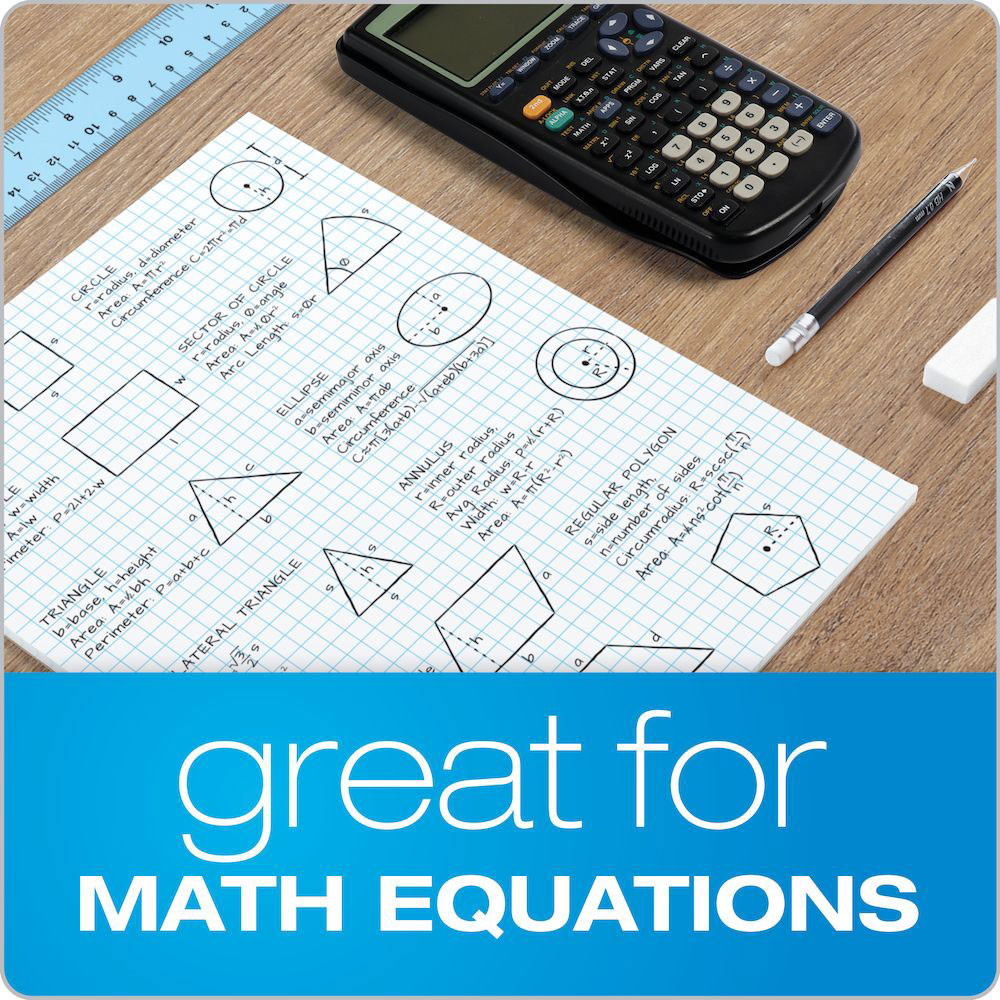 Ampad 22-000 Graph Pad, 4 x 4 Quad Ruled, 8-1/2 x 11", 50 Sheets ...