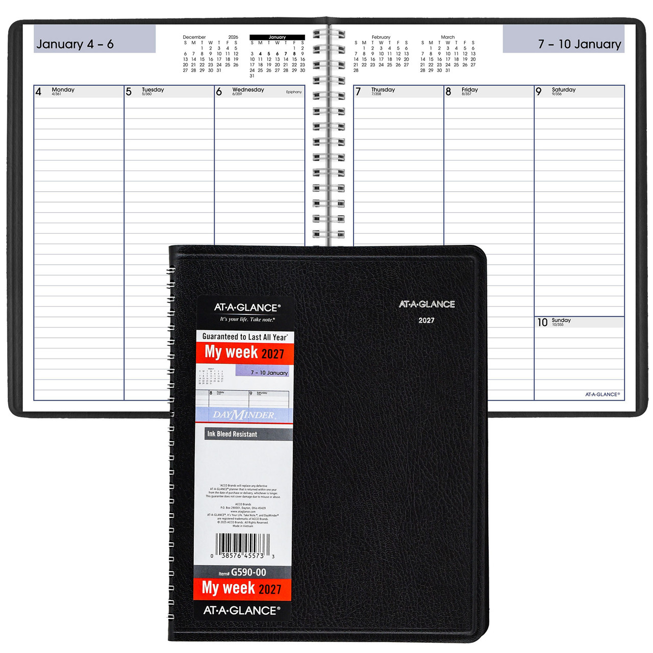 At-A-Glance 2027 G590-00 DayMinder Weekly Planner 7 x 8-3/4"