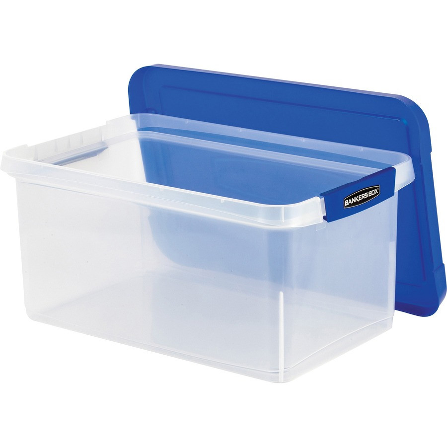 Bankers Box 0086101 Heavy-Duty Plastic 20" Letter Size File Storage Box ...