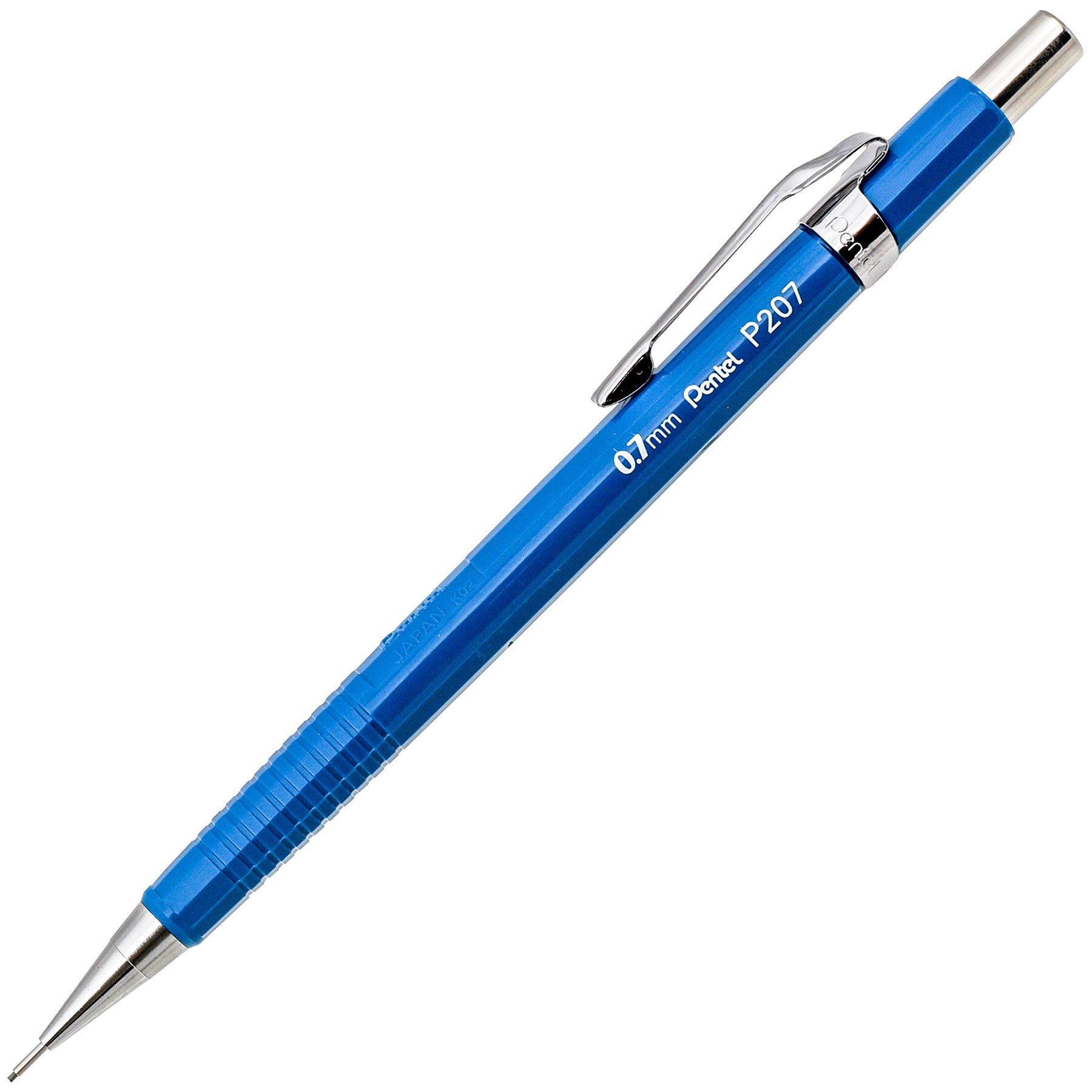 Pentel P207C 0.7mm Sharp Mechanical Pencil, Blue Barrel | Nordisco.com