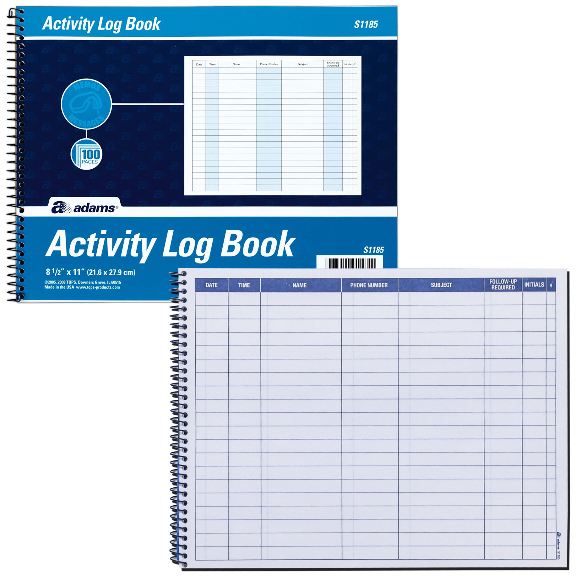 Adams AFR10 Vehicle Mileage Log