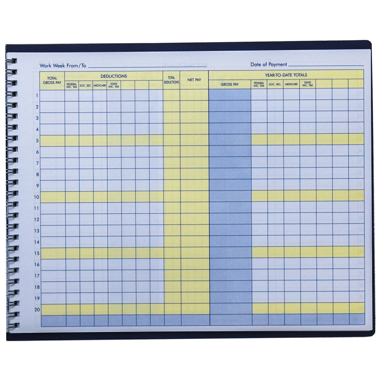Adams AFR50 Weekly Payroll Book 11 x 8-1/2" | Nordisco.com