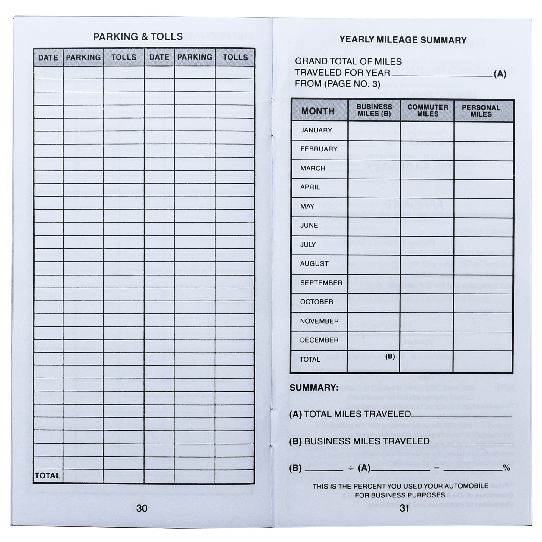 Dome 770 Auto Mileage Log | Nordisco.com